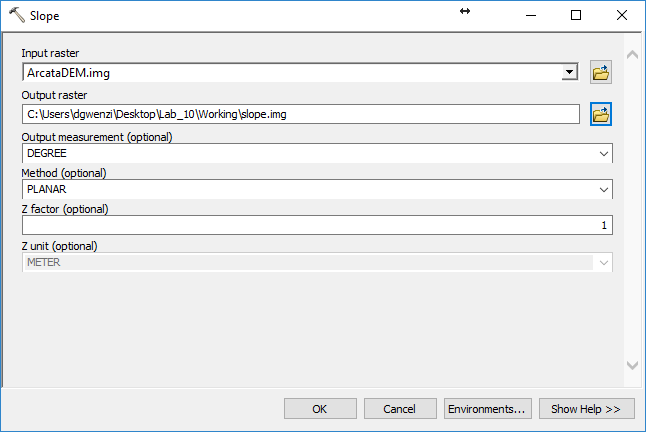 GSP: Lab (Terrain Analysis - Homestead)